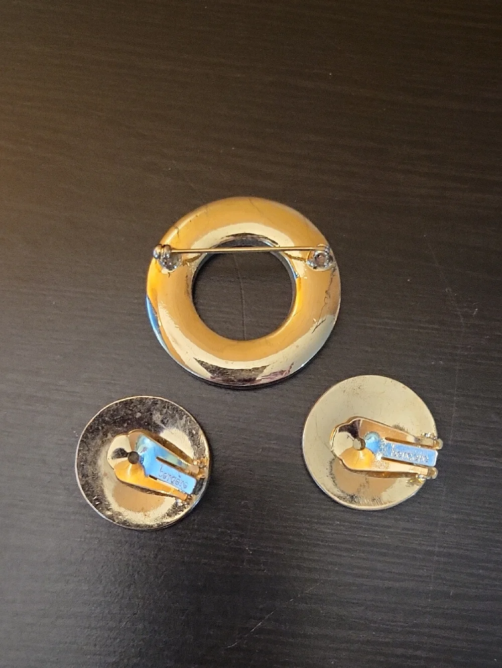 Bergere | Jewelry | Vintage Bergere Signed Clip On Earrings And Pin ...